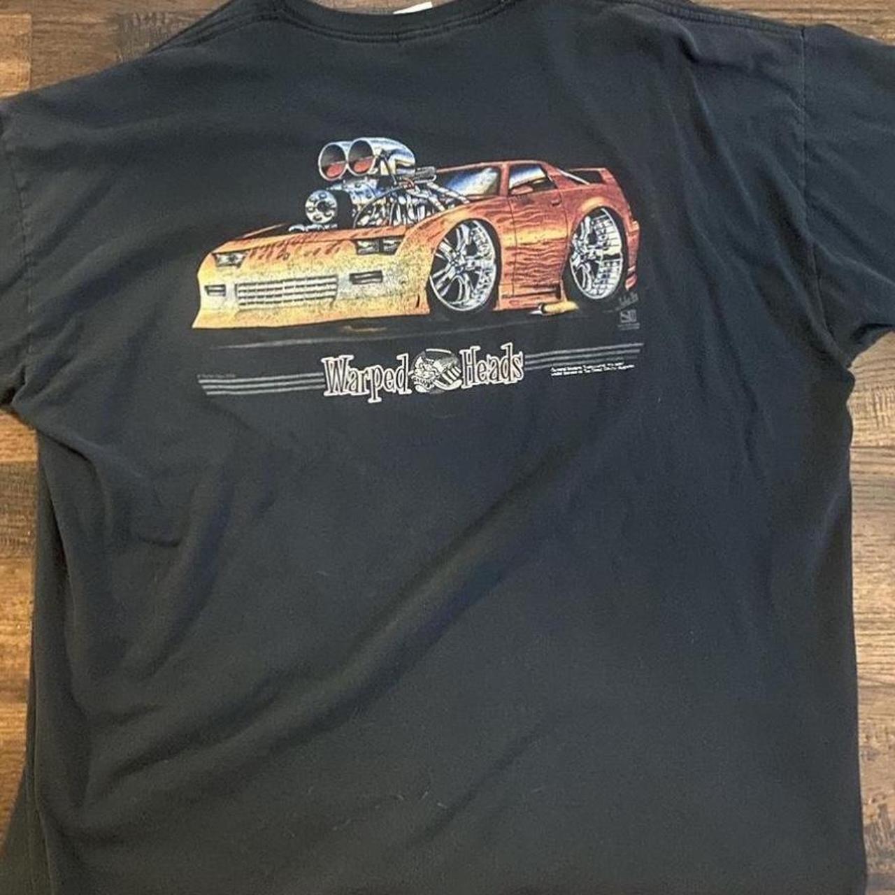Black Men’s 2XL Warped Heads Car Shirt- Message for... - Depop