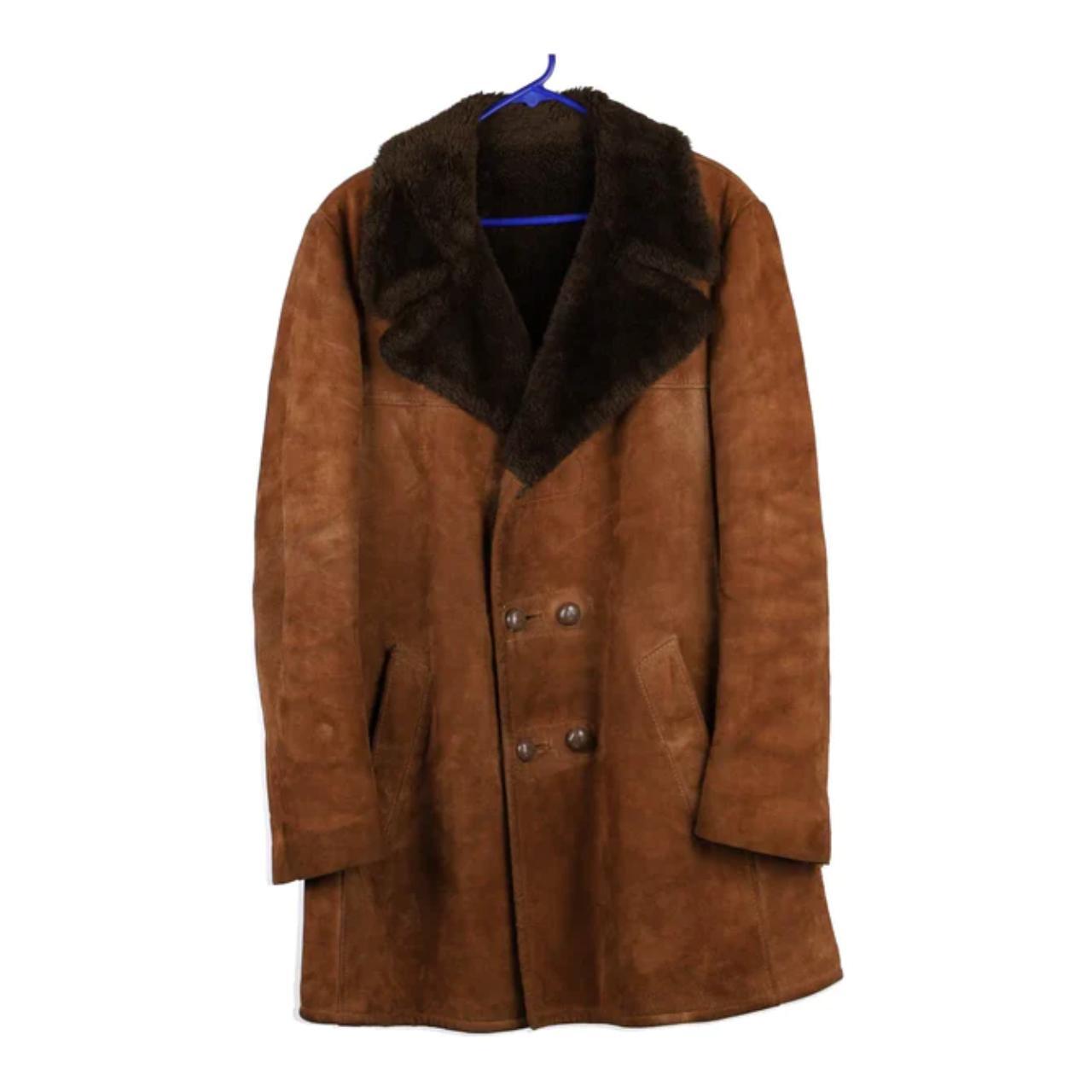 UNBRANDED TRENCH COAT - MEDIUM BROWN SUEDE Vintage... - Depop