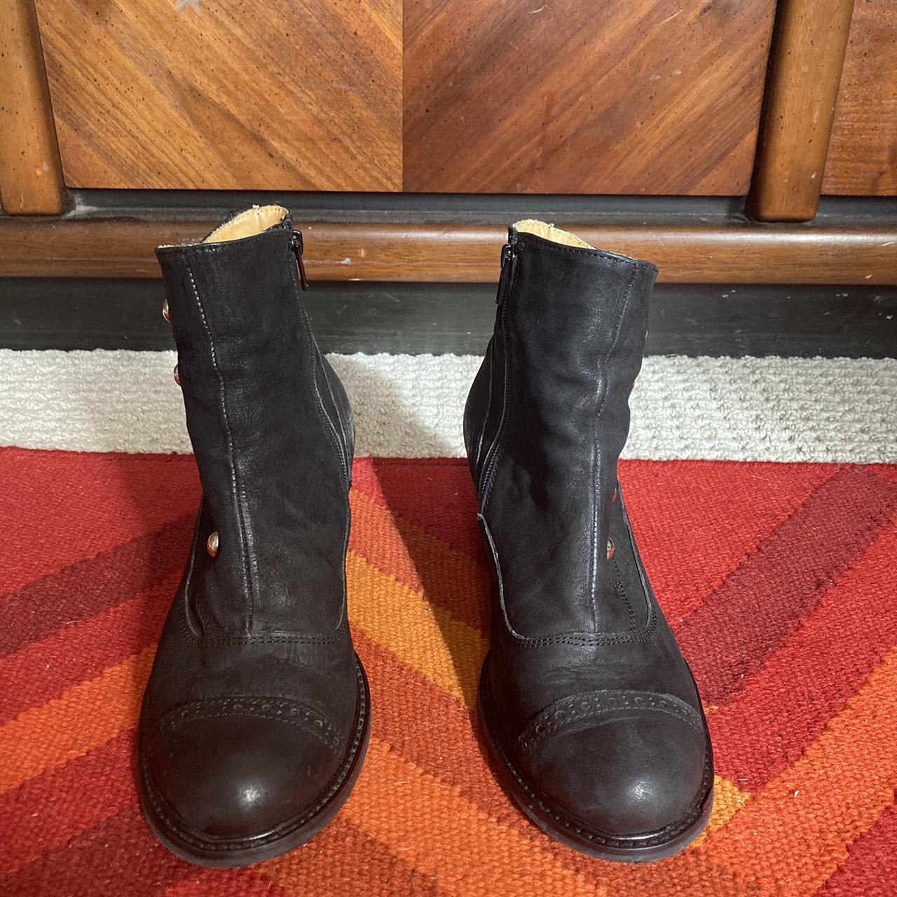 John Fluevog Venables Ankle Boots- Black 8 - Depop