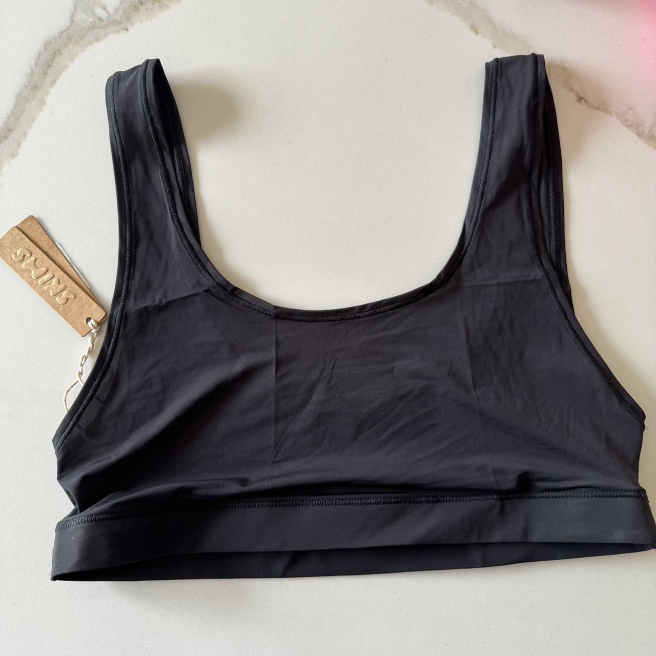 skims black bralette -size small -new with tags/... - Depop
