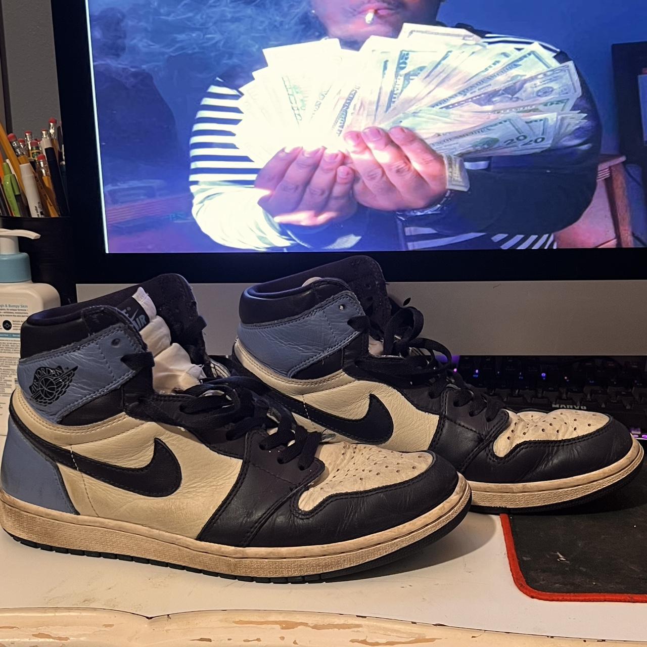 Chopped Jordan 1 Obsidian Size 11 100% Authentic... | Depop