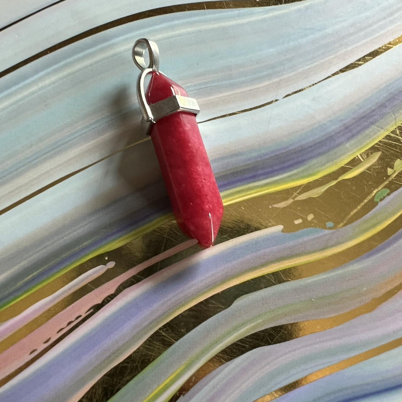 Red crystal charm Not a real crystal - Depop