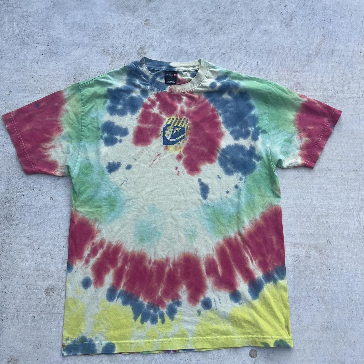 Vintage 2000s quicksilver tie dye t shirt - Depop
