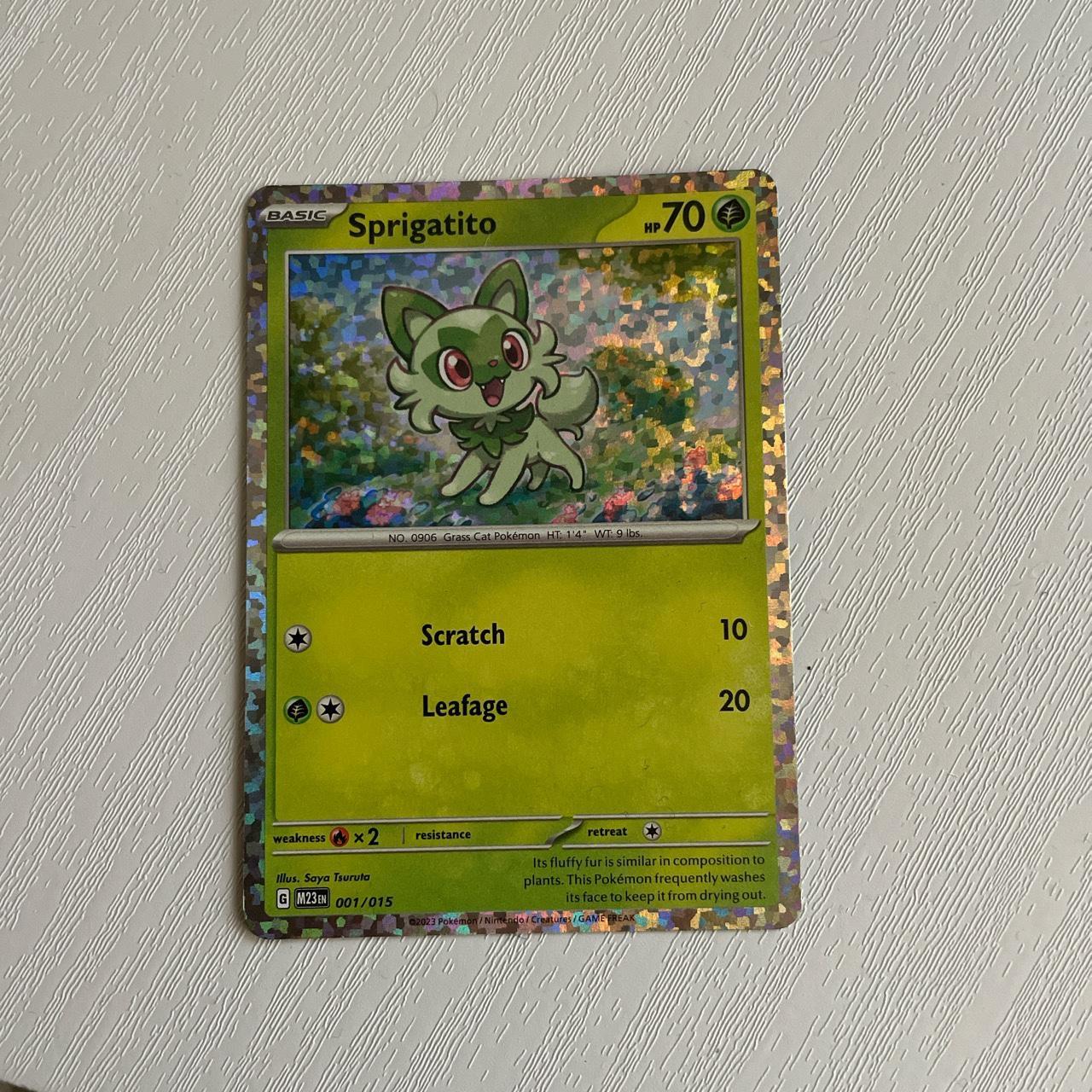 Sprigatito Holo Pokémon card from the McDonalds... - Depop