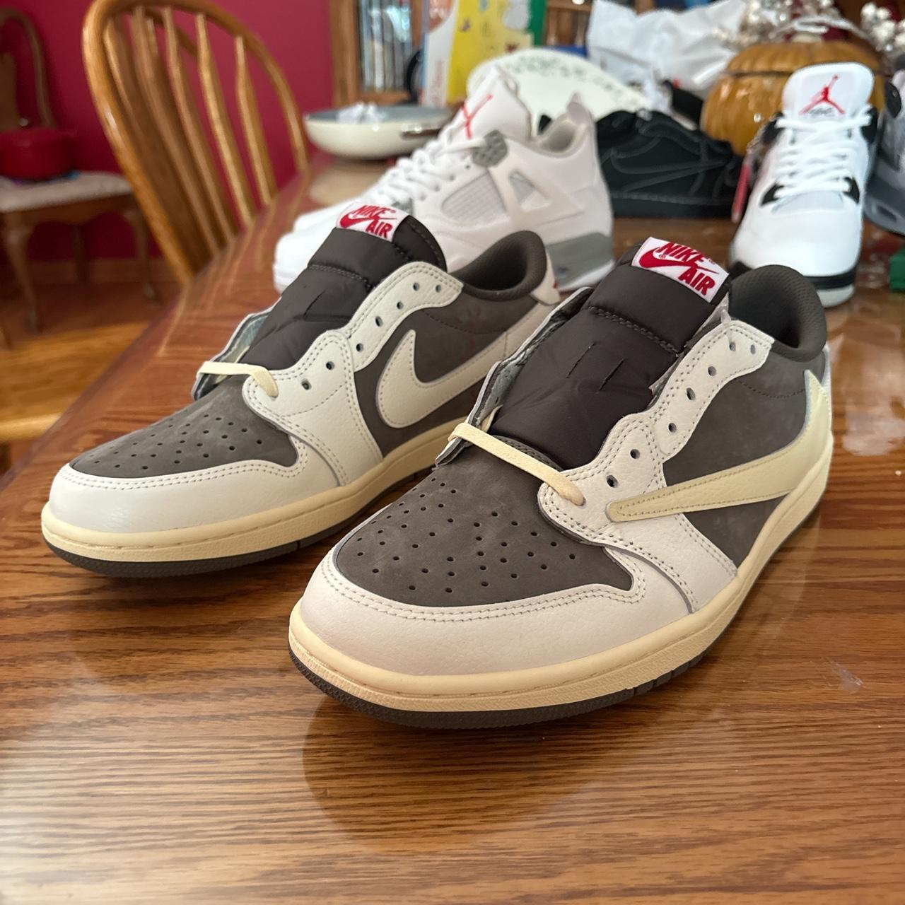 Size 10 brand new Travis Scott reverse mochas comes... | Depop