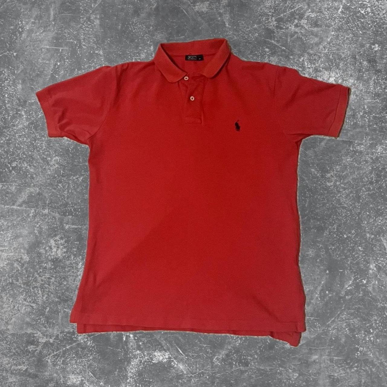 Vintage-look Authentic Polo by Ralph Lauren Red Polo... - Depop
