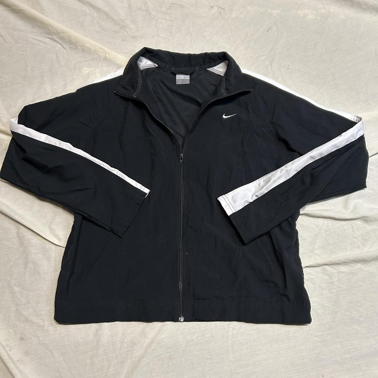 Black Nike Zip Up Jacket - Depop