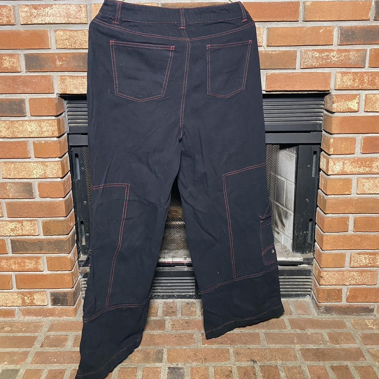 Hot Topic pants with straps size 32, worn a few times - Depop