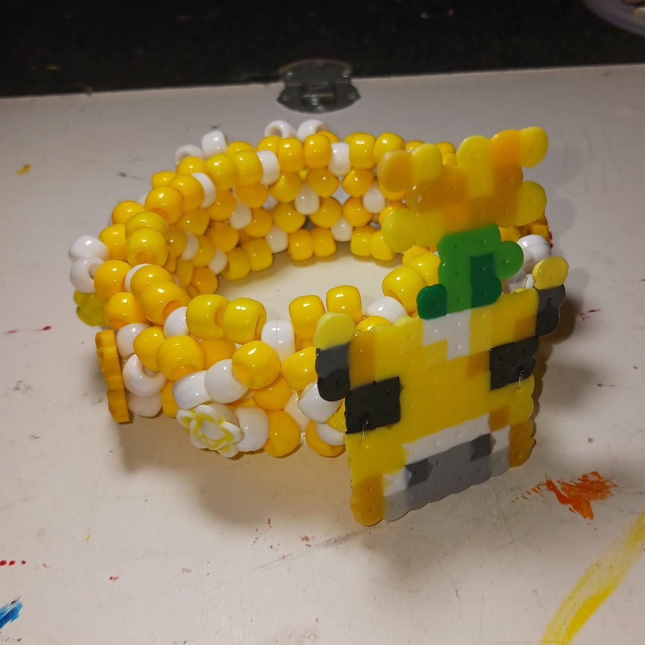 Minecraft moobloom 3d Kandi cuff 8 inches... - Depop