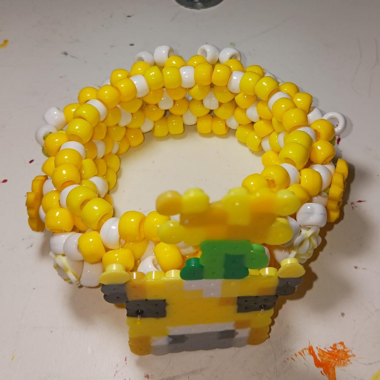 Minecraft moobloom 3d Kandi cuff 8 inches... - Depop
