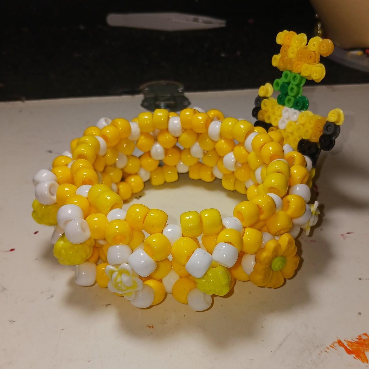 Minecraft moobloom 3d Kandi cuff 8 inches... - Depop