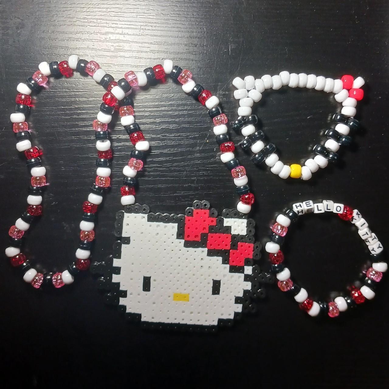 Hello kitty Kandi necklace and bracelets... - Depop
