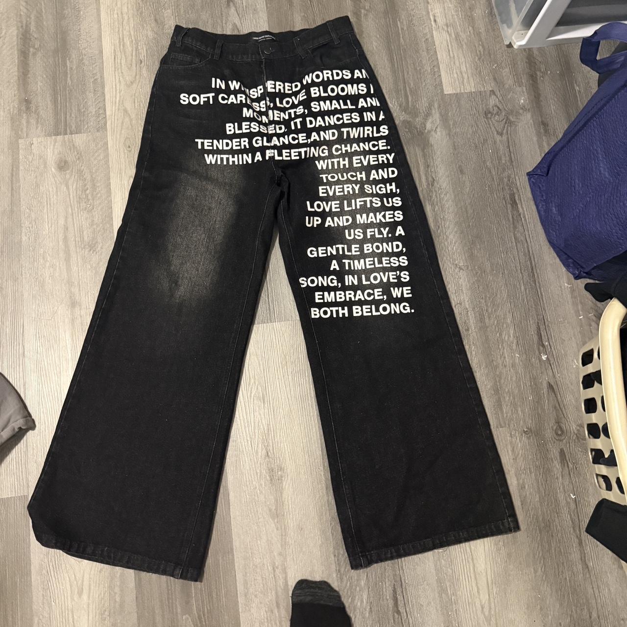 I hatestars poem jeans never coming out Has a bit of... | Depop