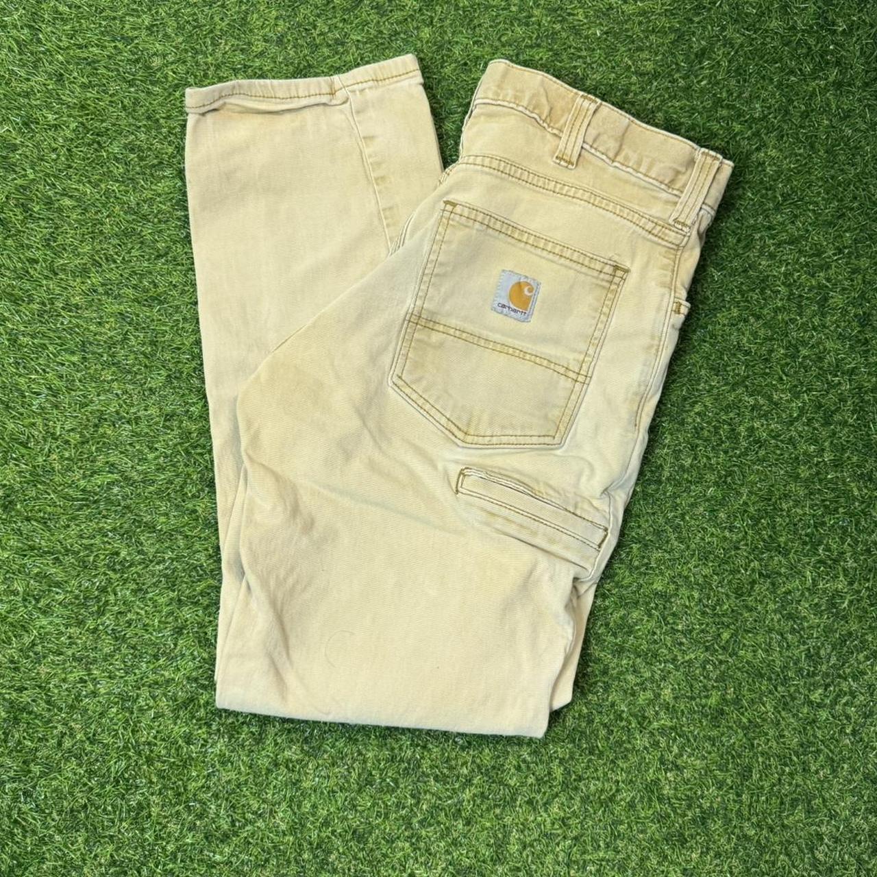 Carhartt carpenter Tan pants - Nice Tan Faded... | Depop
