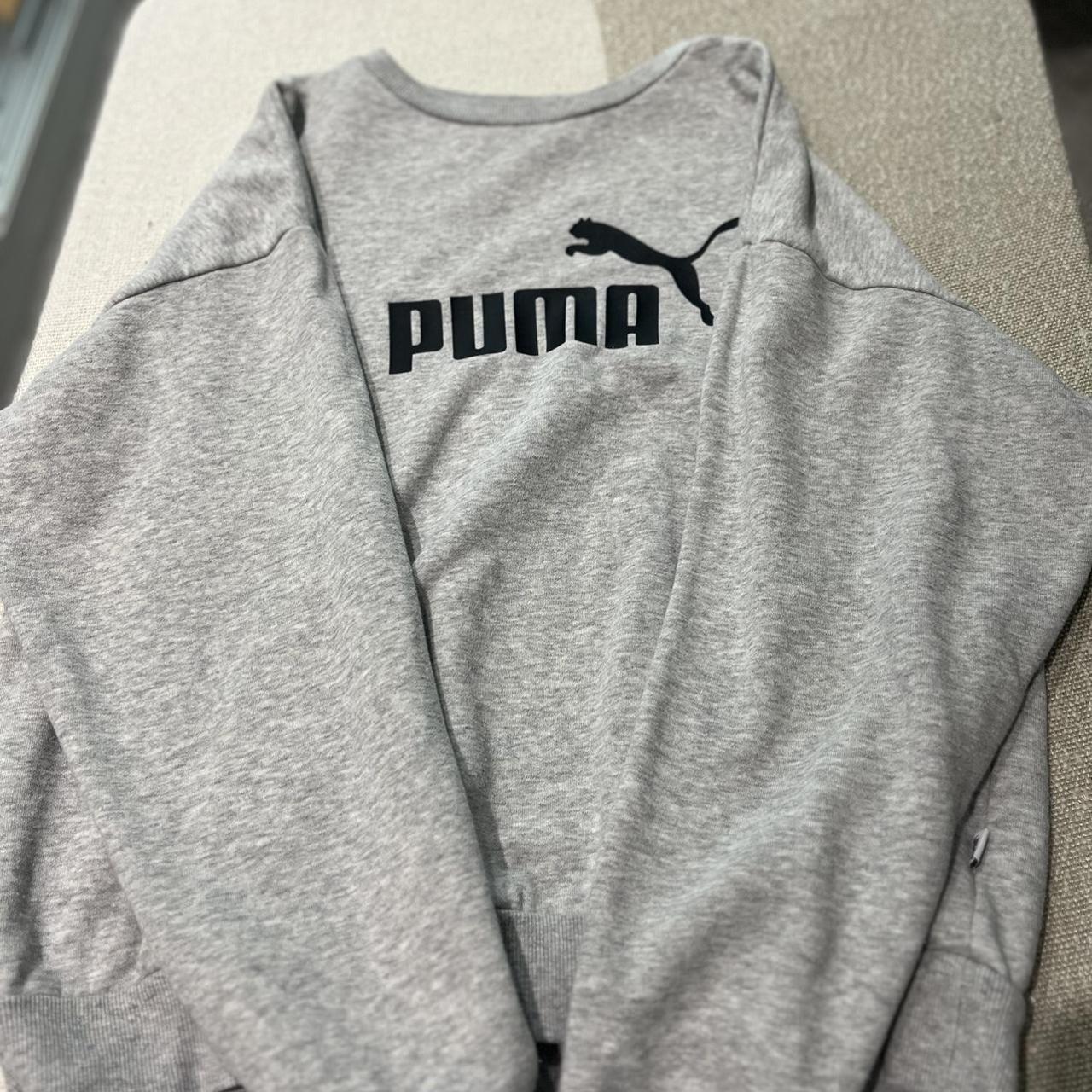 puma grey sweatshirt - Depop