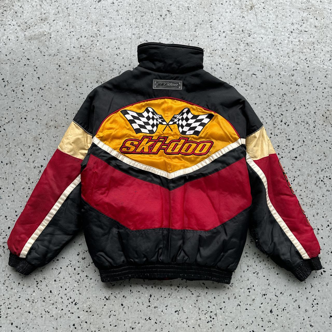 Vintage 90s winter ski-doo racing puffer jacket ~... - Depop