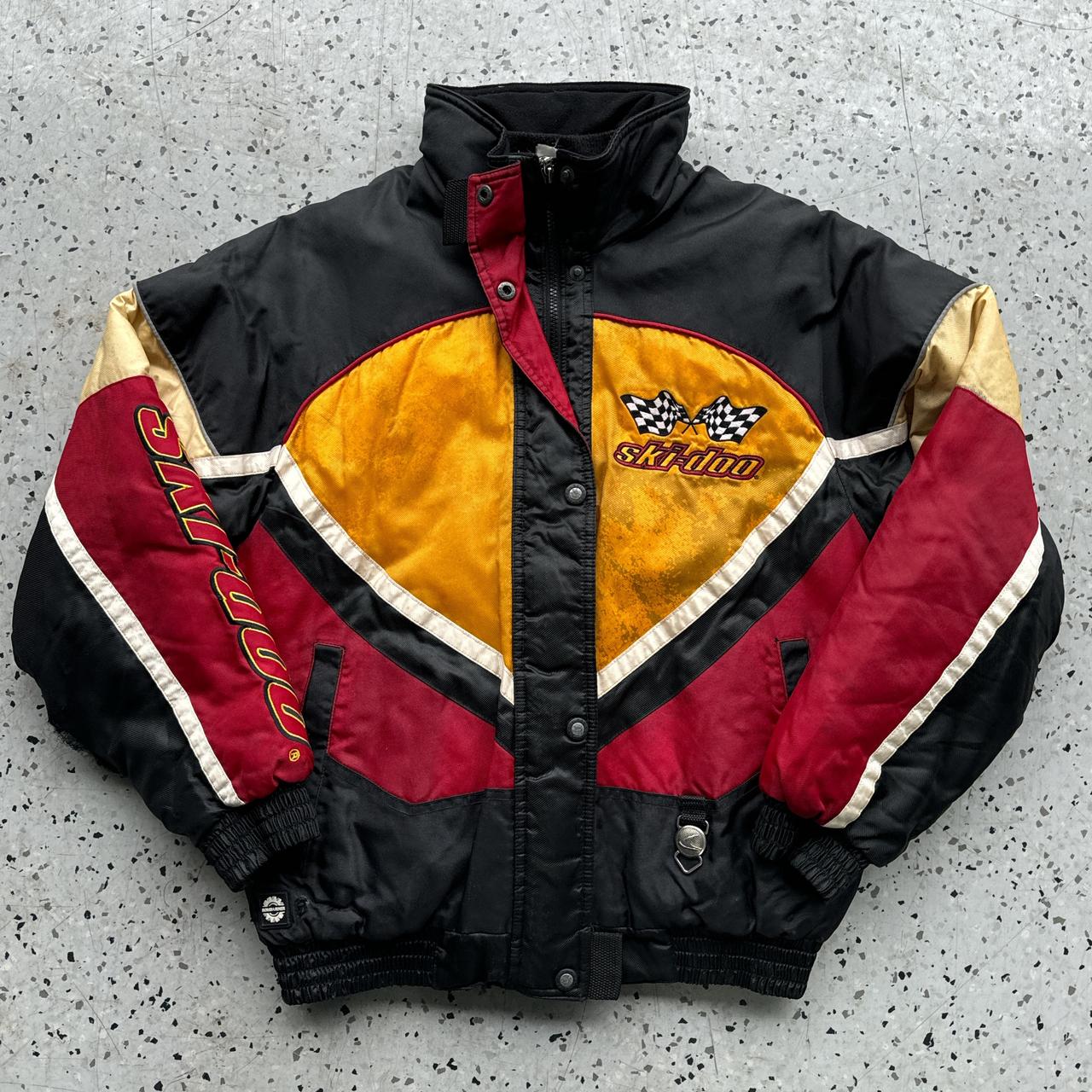Vintage 90s winter ski-doo racing puffer jacket ~... - Depop