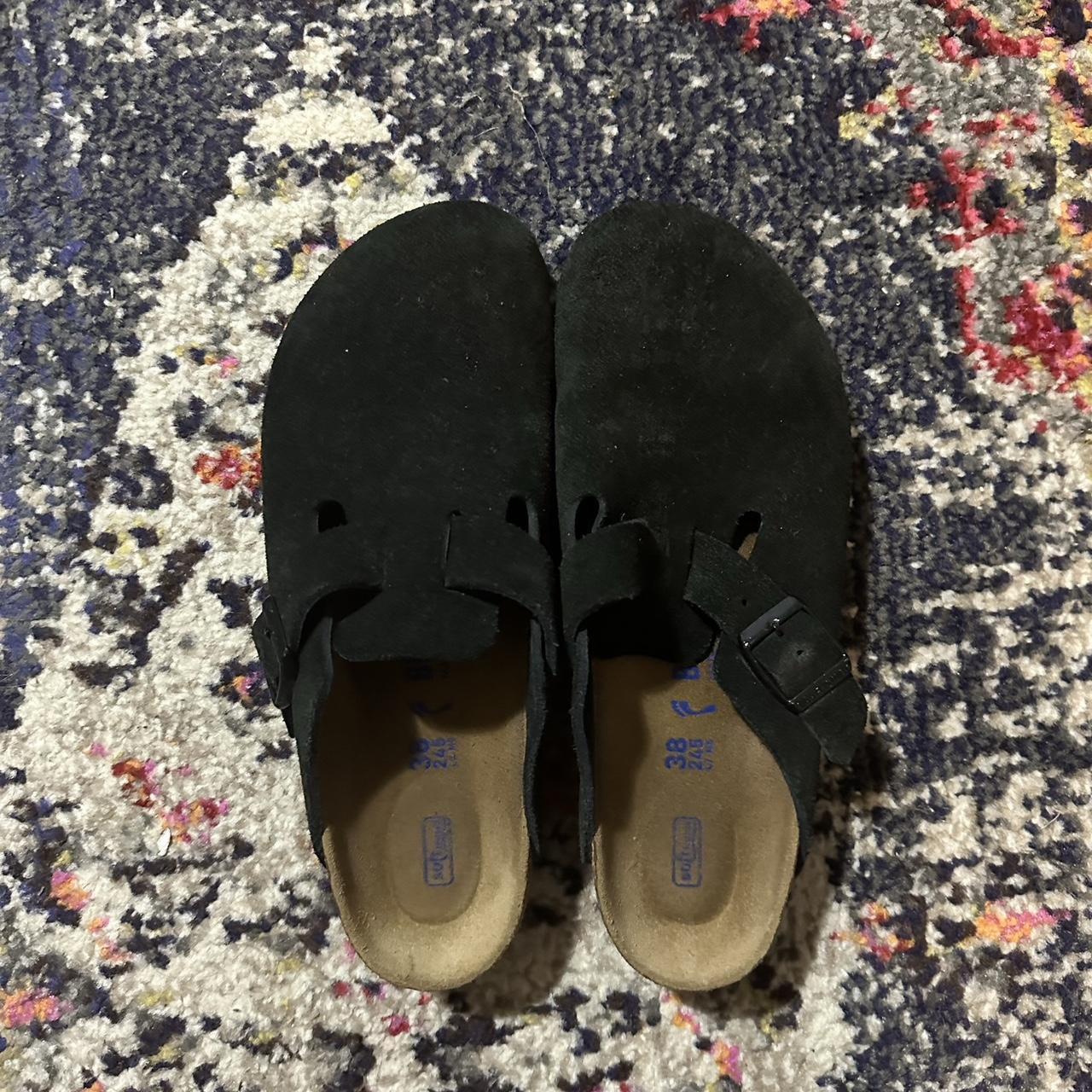 BIRKENSTOCK BOSTON CLOGS - BLACK - Depop