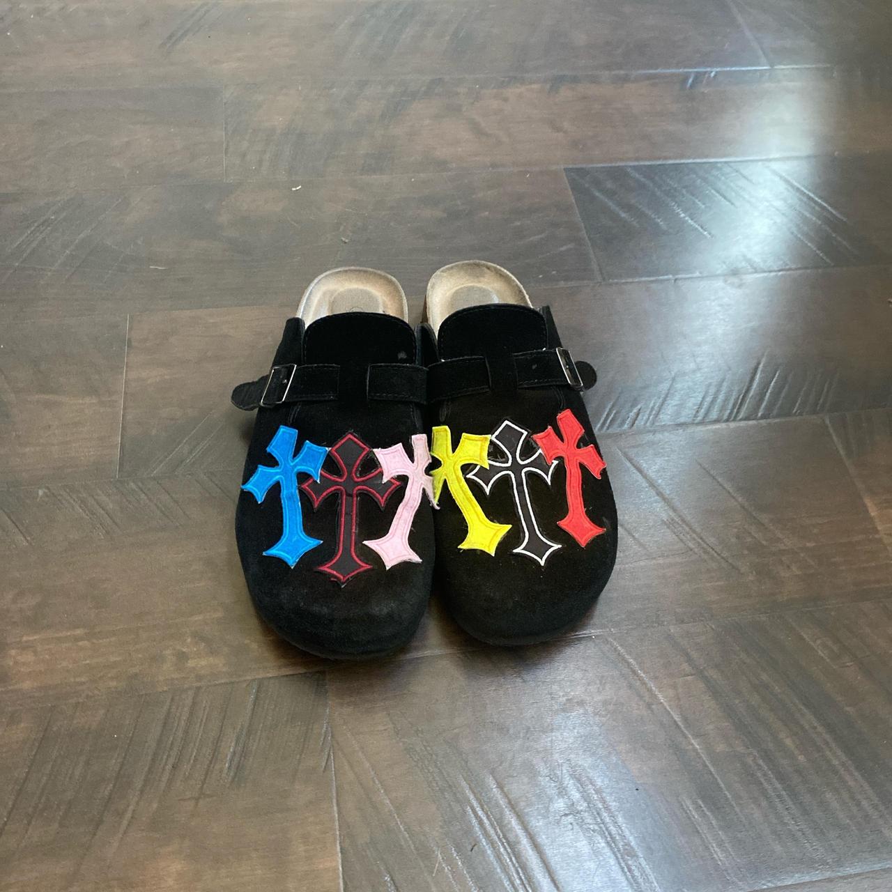 Custom Chrome Heart clogs Price negotiable - Depop
