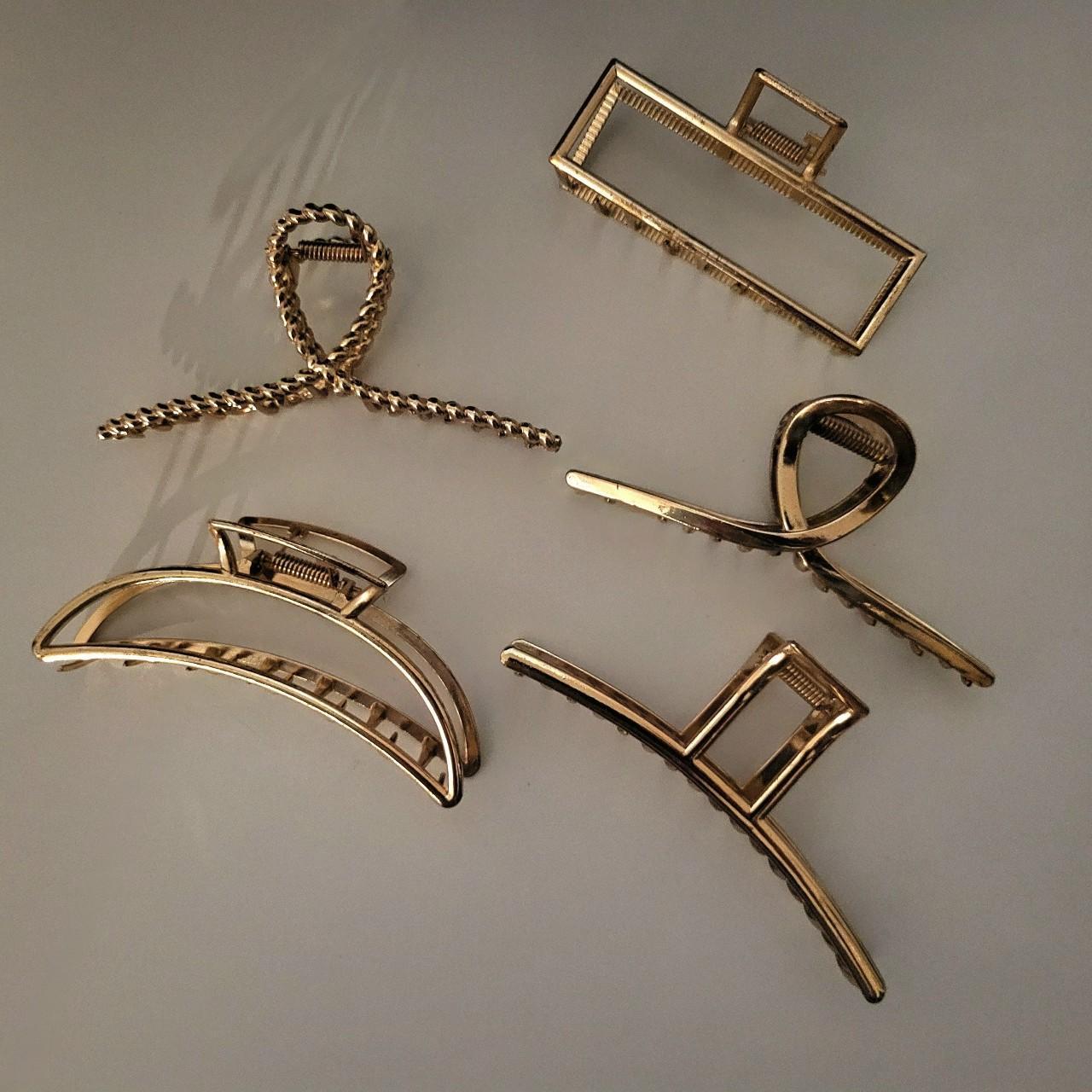 5 Pack Large Gold Claw Clips Made of high-quality... - Depop