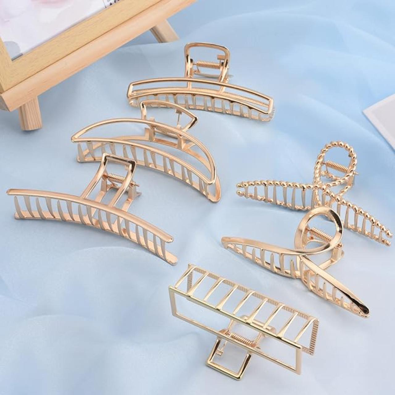 5 Pack Large Gold Claw Clips Made of high-quality... - Depop
