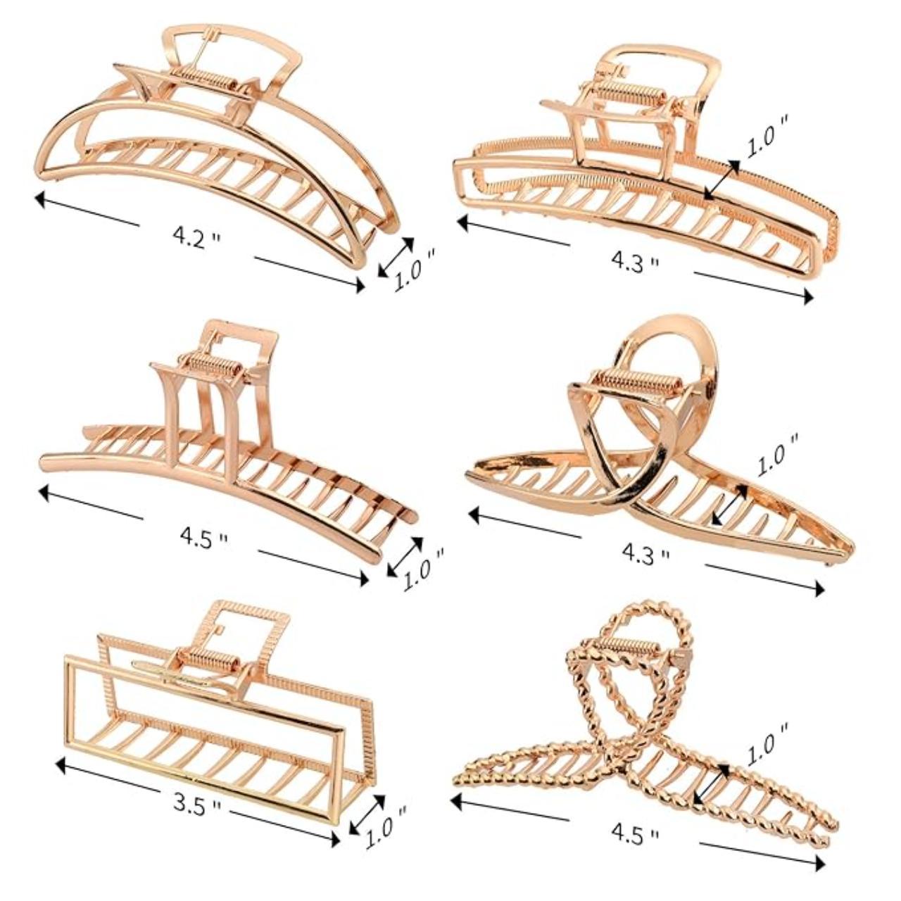 5 Pack Large Gold Claw Clips Made of high-quality... - Depop