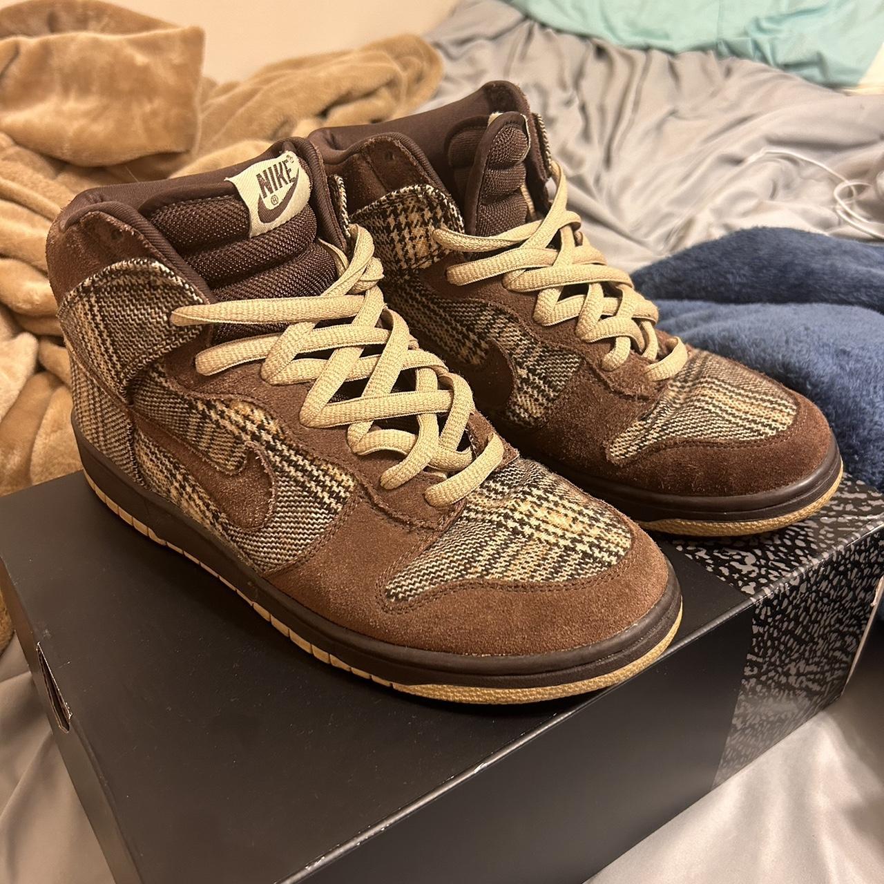 Size 9.5 - Nike Dunk Pro SB High Tweed | Depop