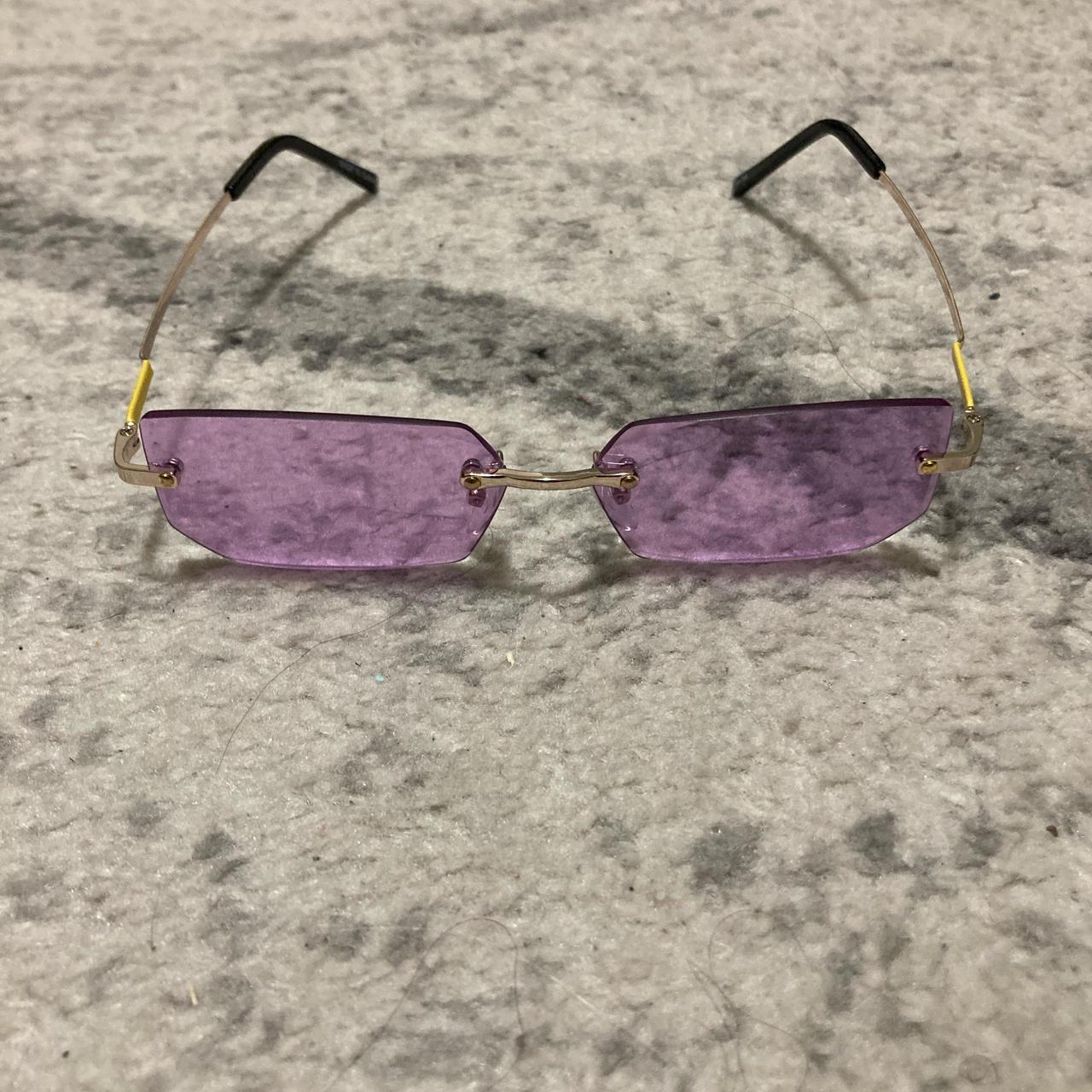 Purple tinted sunnies pretty neat no idea what brand - Depop