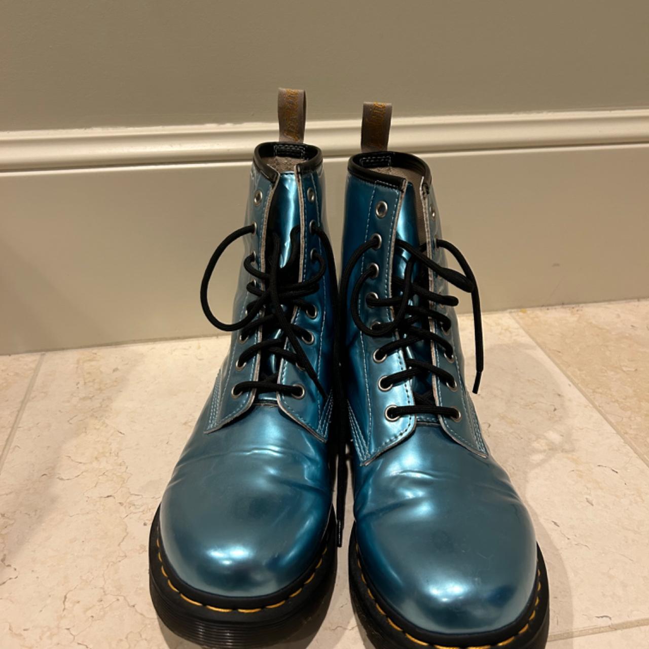 New without tags, Blue Doc Marten Boots - Depop