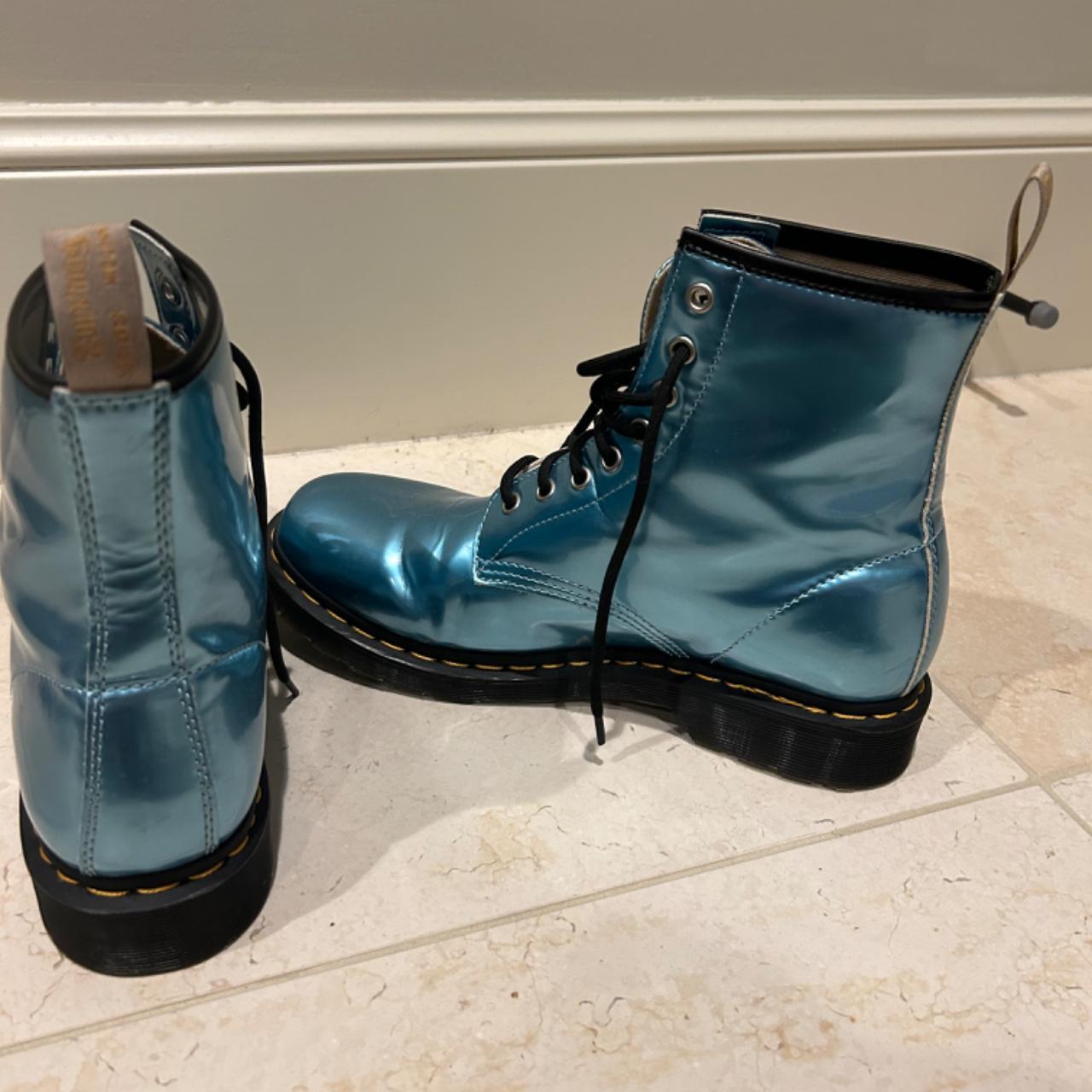 New without tags, Blue Doc Marten Boots - Depop