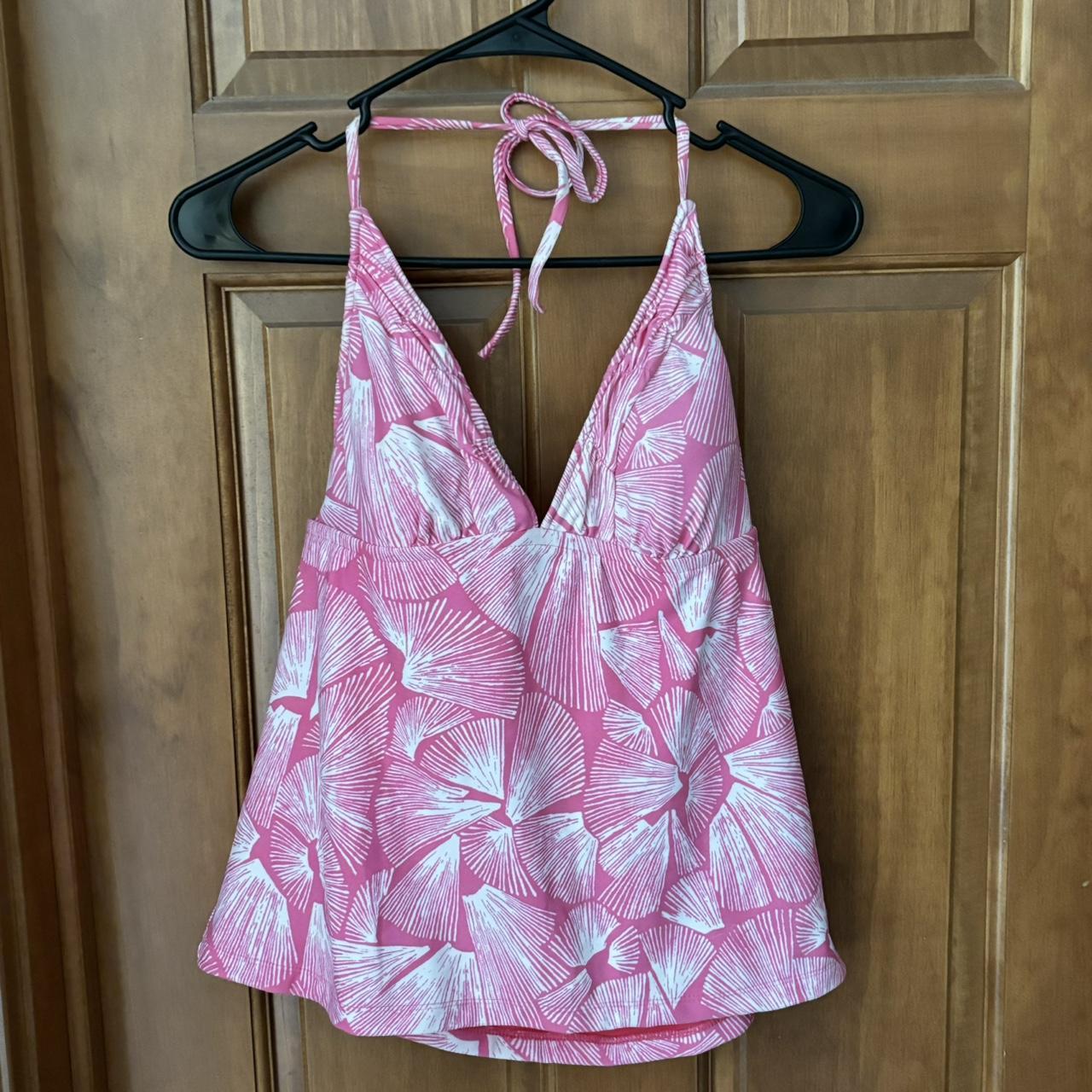 pink mossimo halter top size medium worn maybe... - Depop