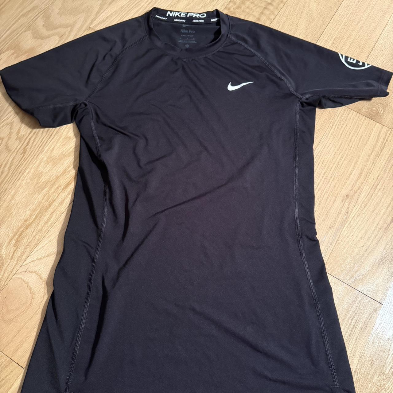 black nike eybl compression size large black,... | Depop