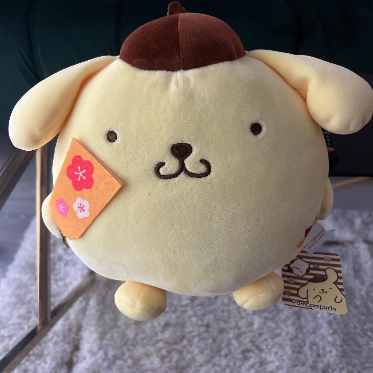 Official Sanrio pompompurin plushie with labels | Depop
