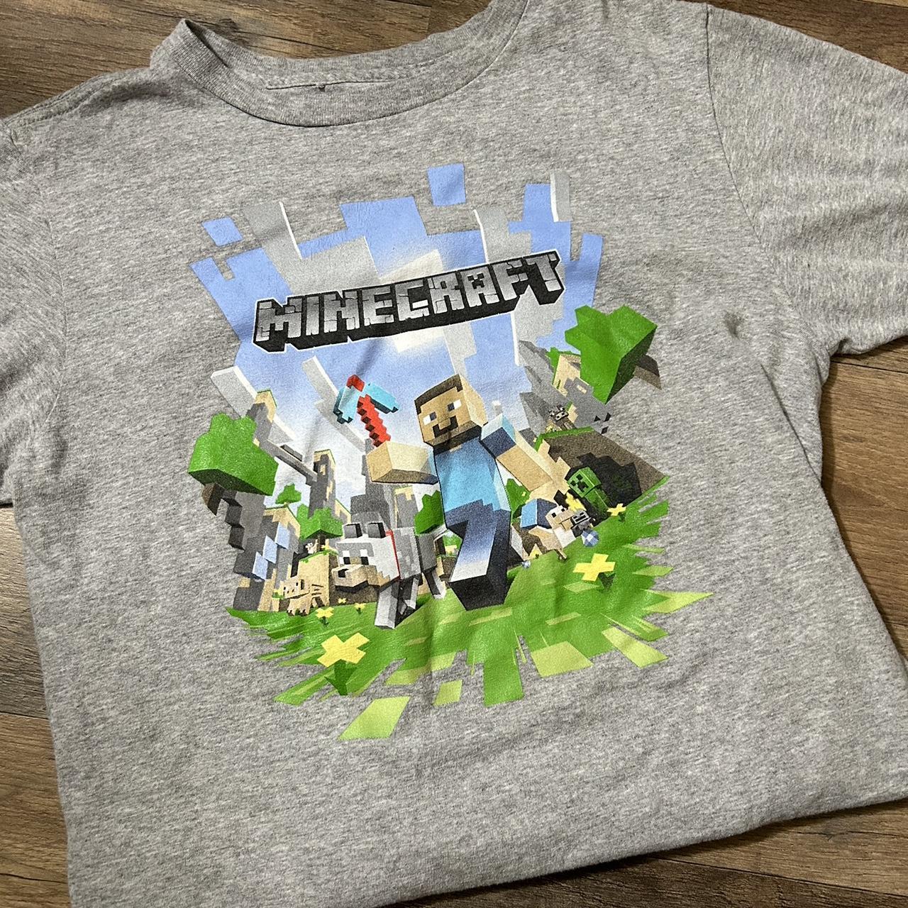 Kids mojang brand minecraft shirt #game #mine #sport - Depop