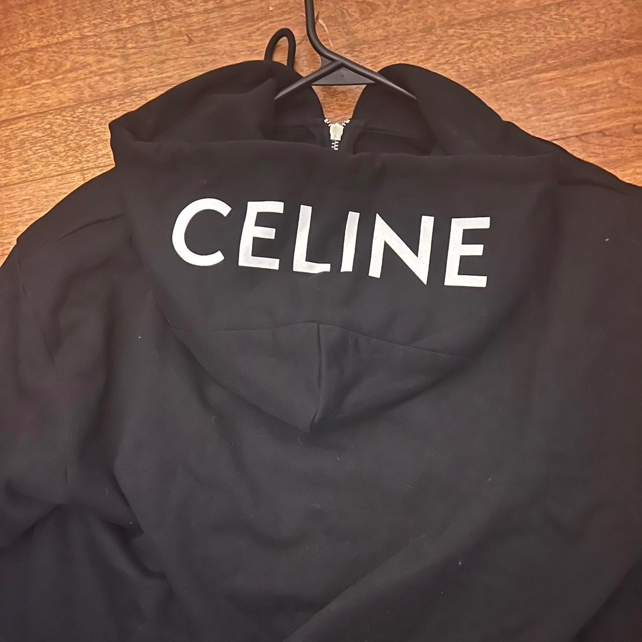 Celine zip up hoodie size large - Depop
