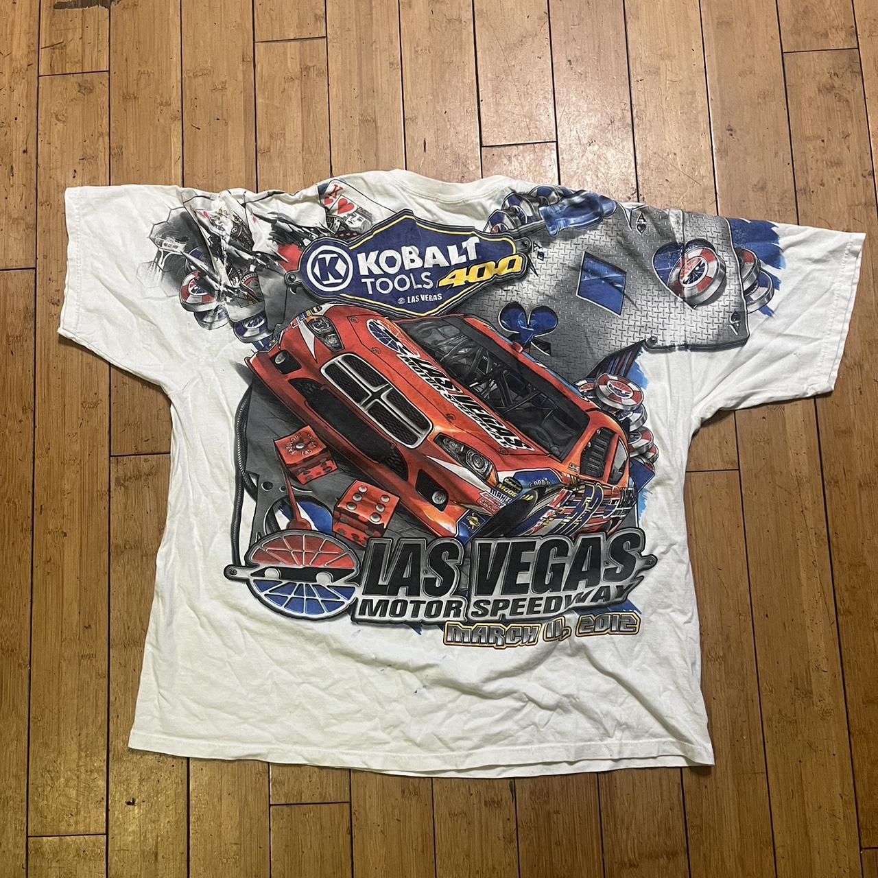 NASCAR shirt front and back print #vintage - Depop