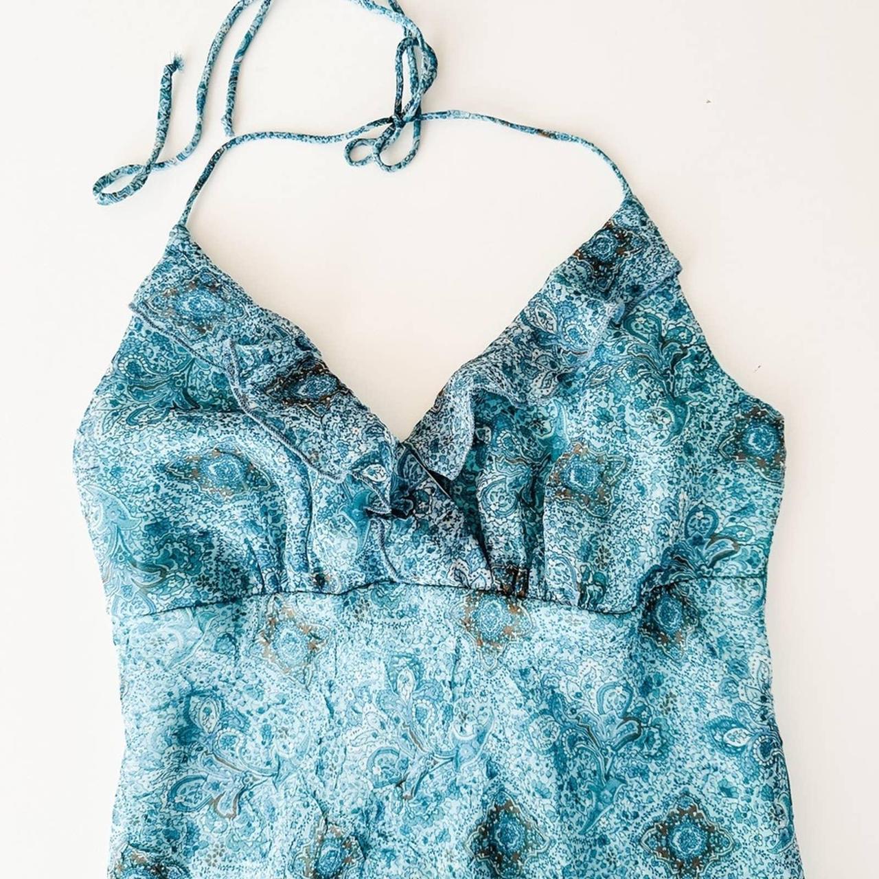 Vintage Y2k Rampage halter neck dress. Ties at the... - Depop