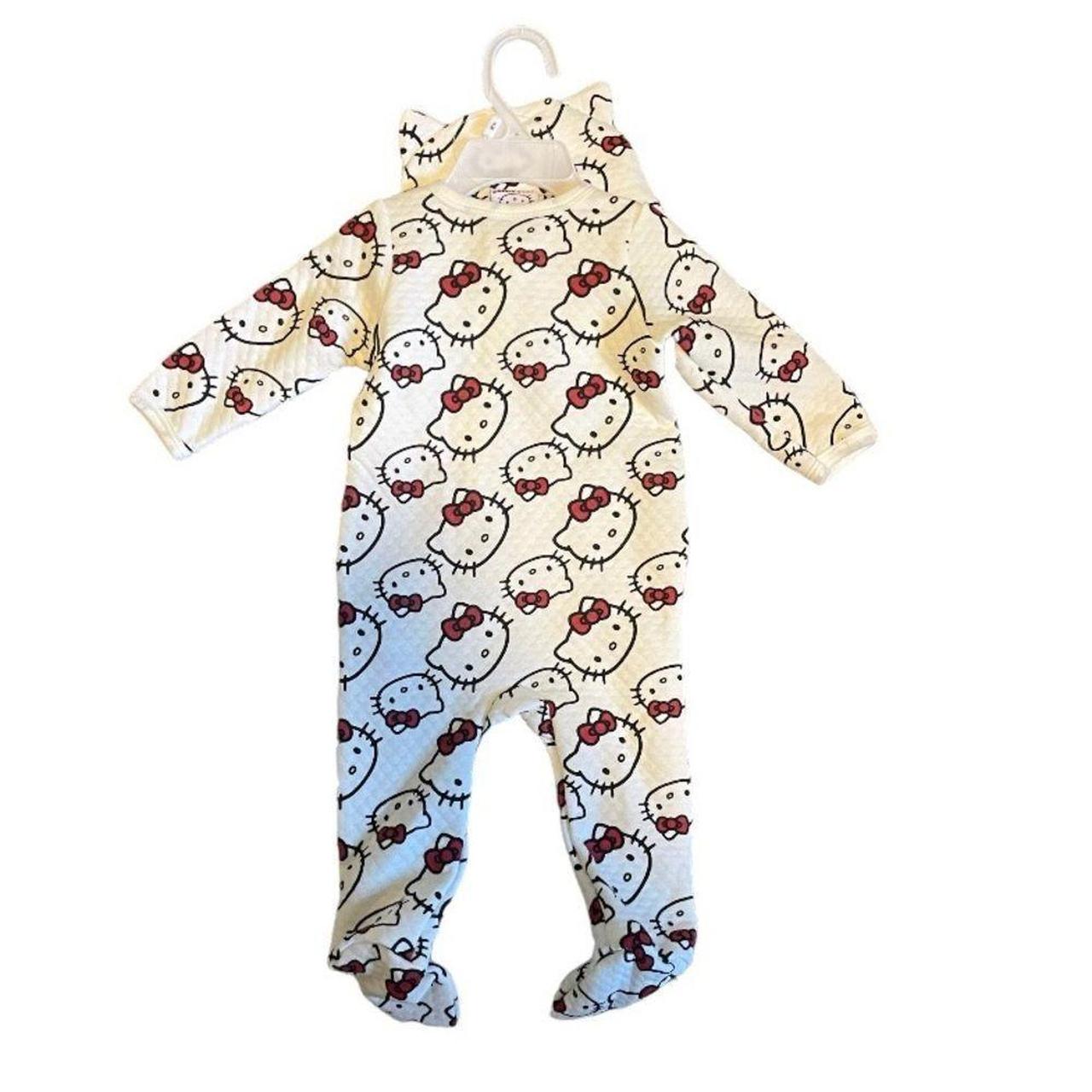 Hello Kitty Sanrio Romper Baby Girls Footie Pajama &... - Depop