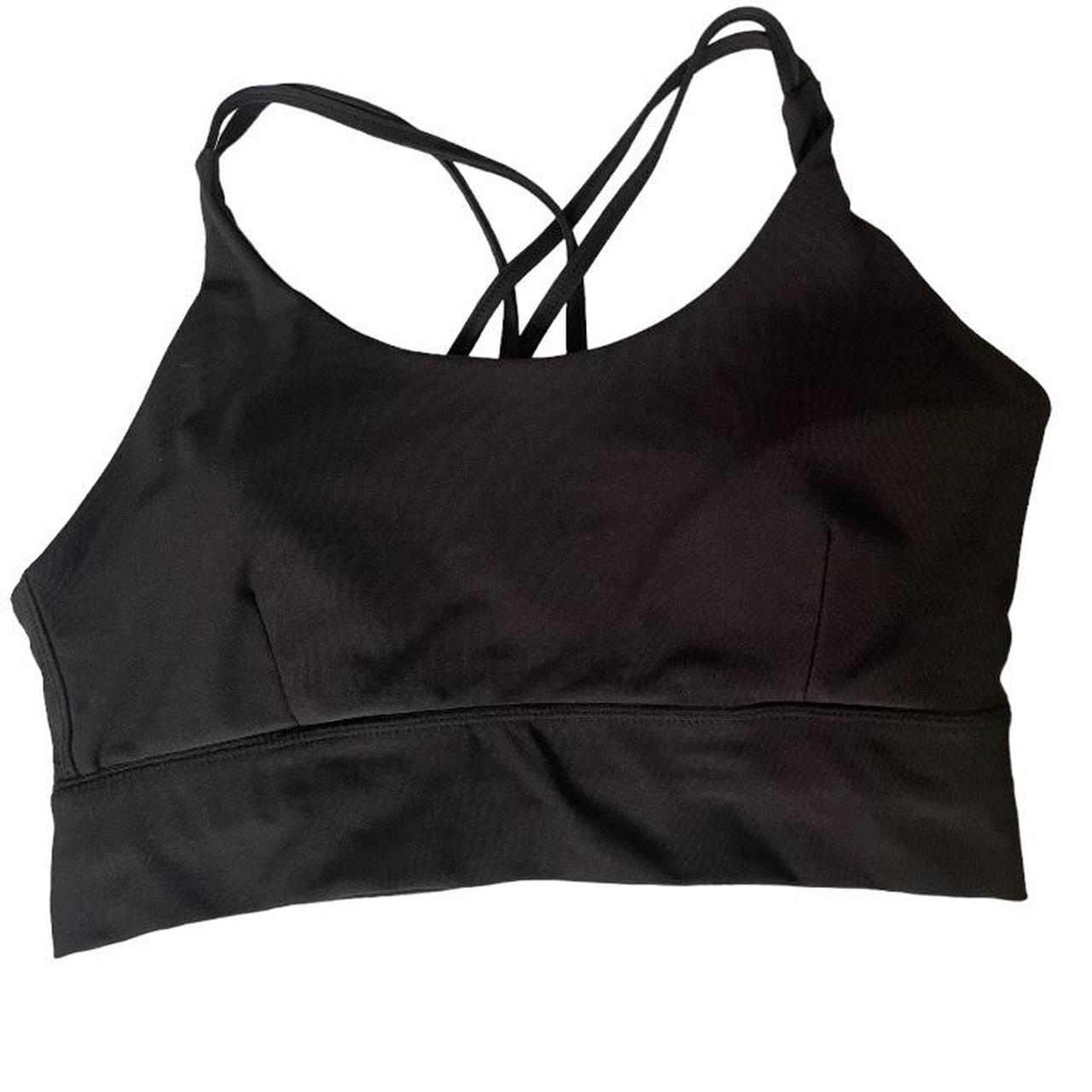 Athletic works Black sports bra with criss cross... - Depop