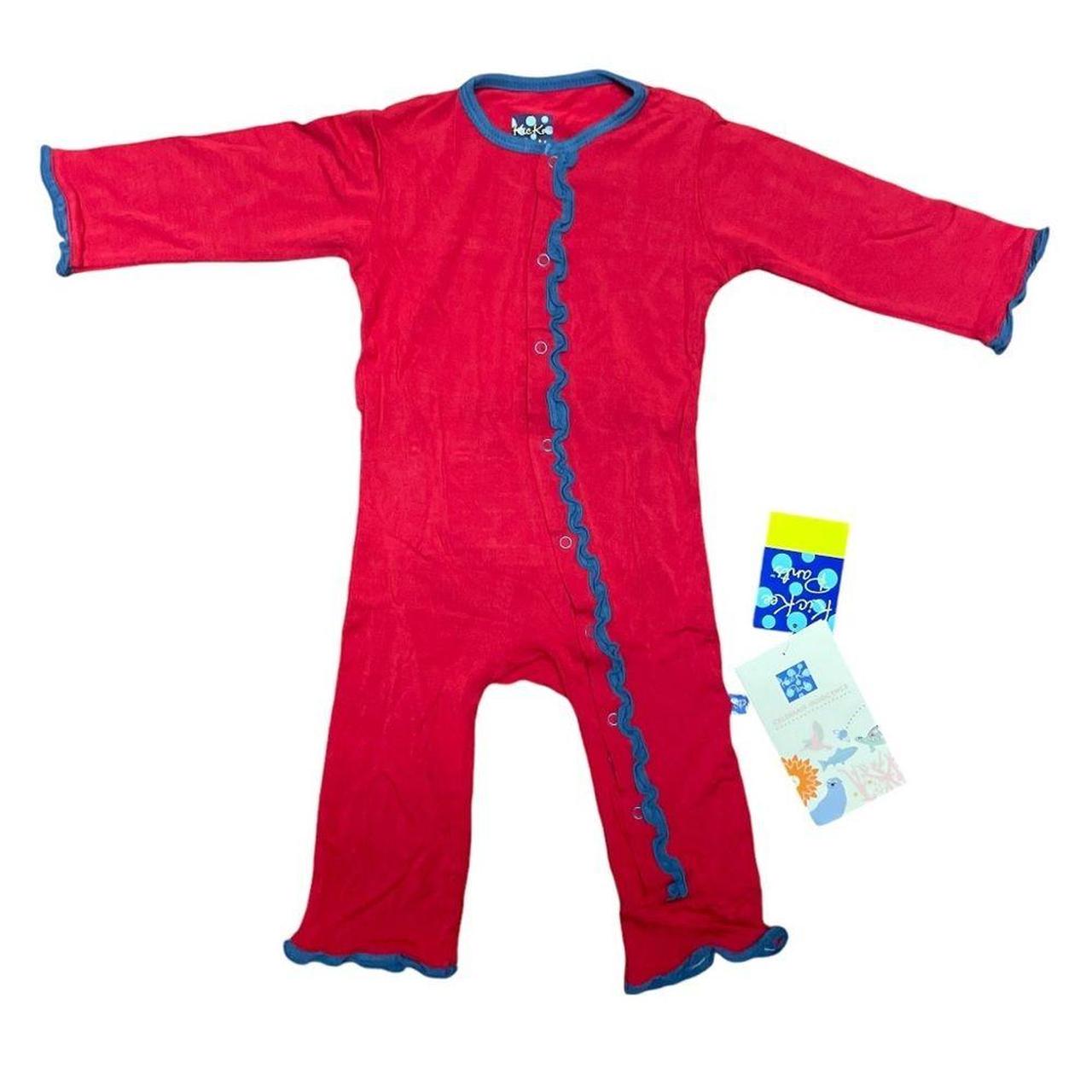 KICKEE PANTS HOLIDAY FITTED APPLIQUÉ MUFFIN RUFFLE... - Depop