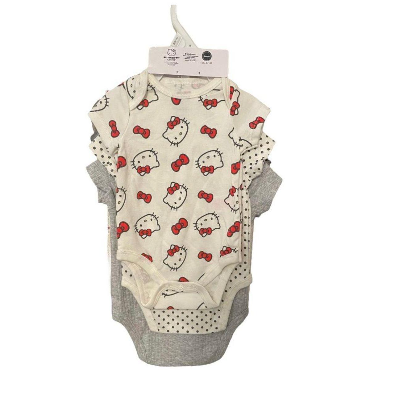 Hello Kitty Gray Cream 3 Pack One Piece Size 3-6... - Depop