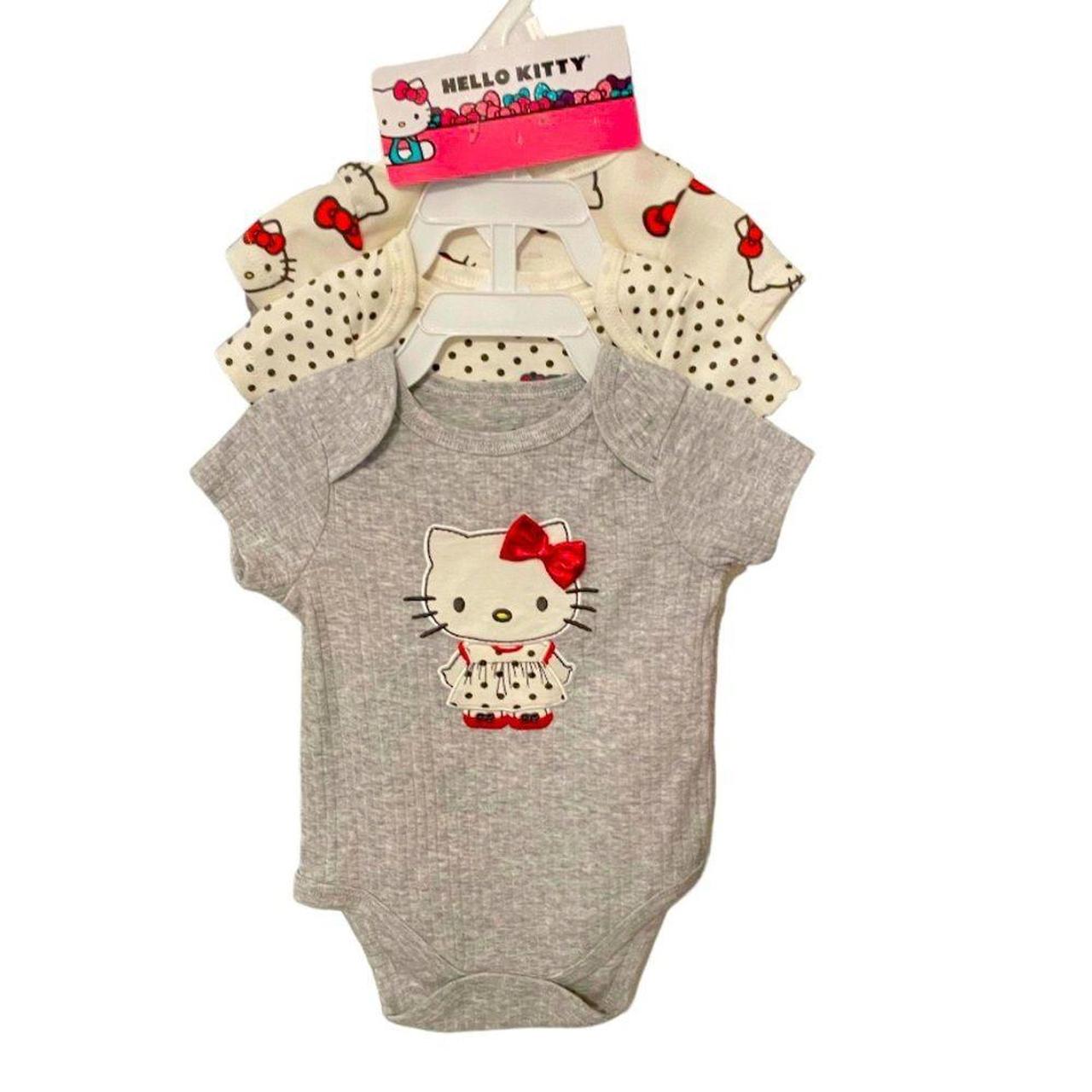 Hello Kitty Gray Cream 3 Pack One Piece Size 3-6... - Depop