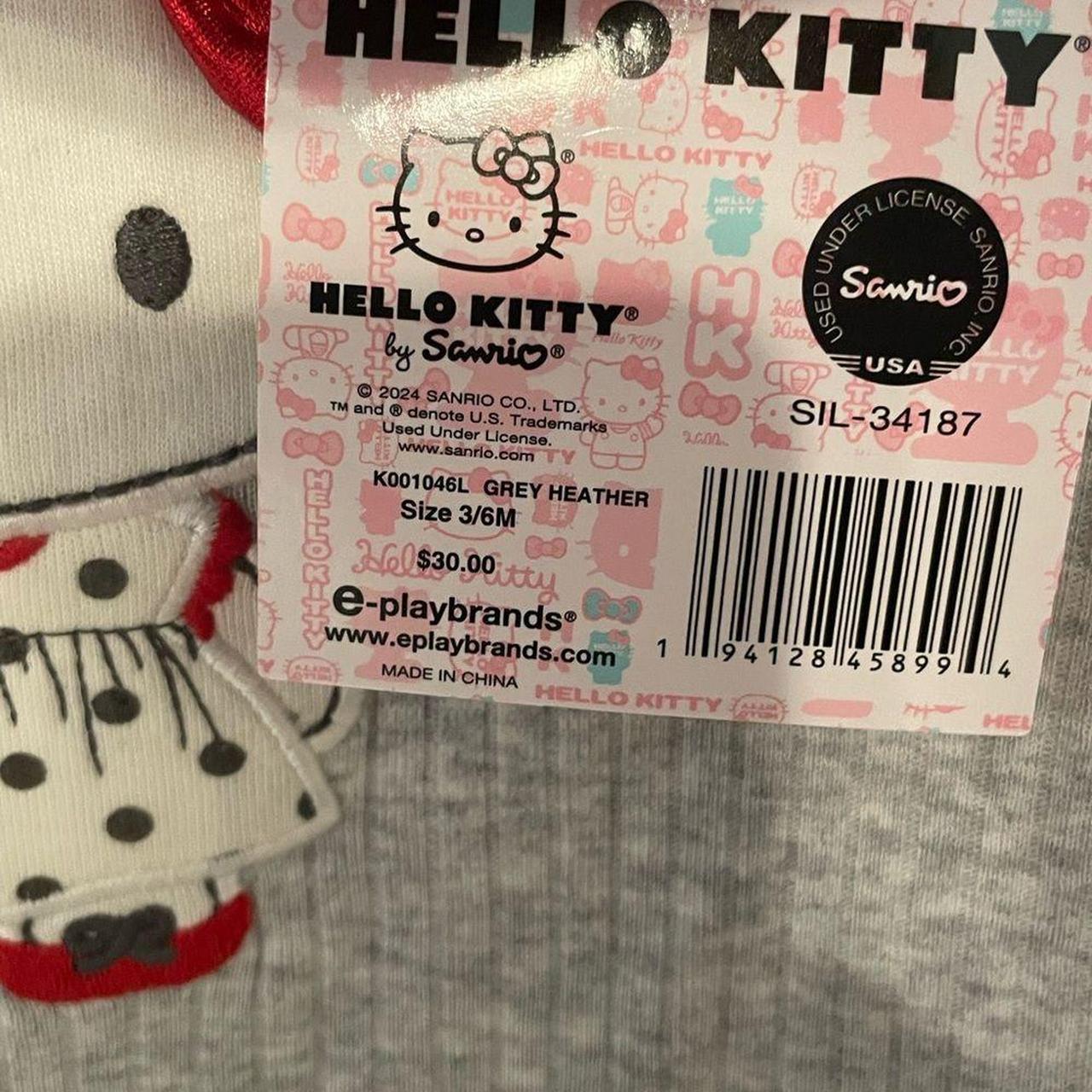 Hello Kitty Gray Cream 3 Pack One Piece Size 3-6... - Depop