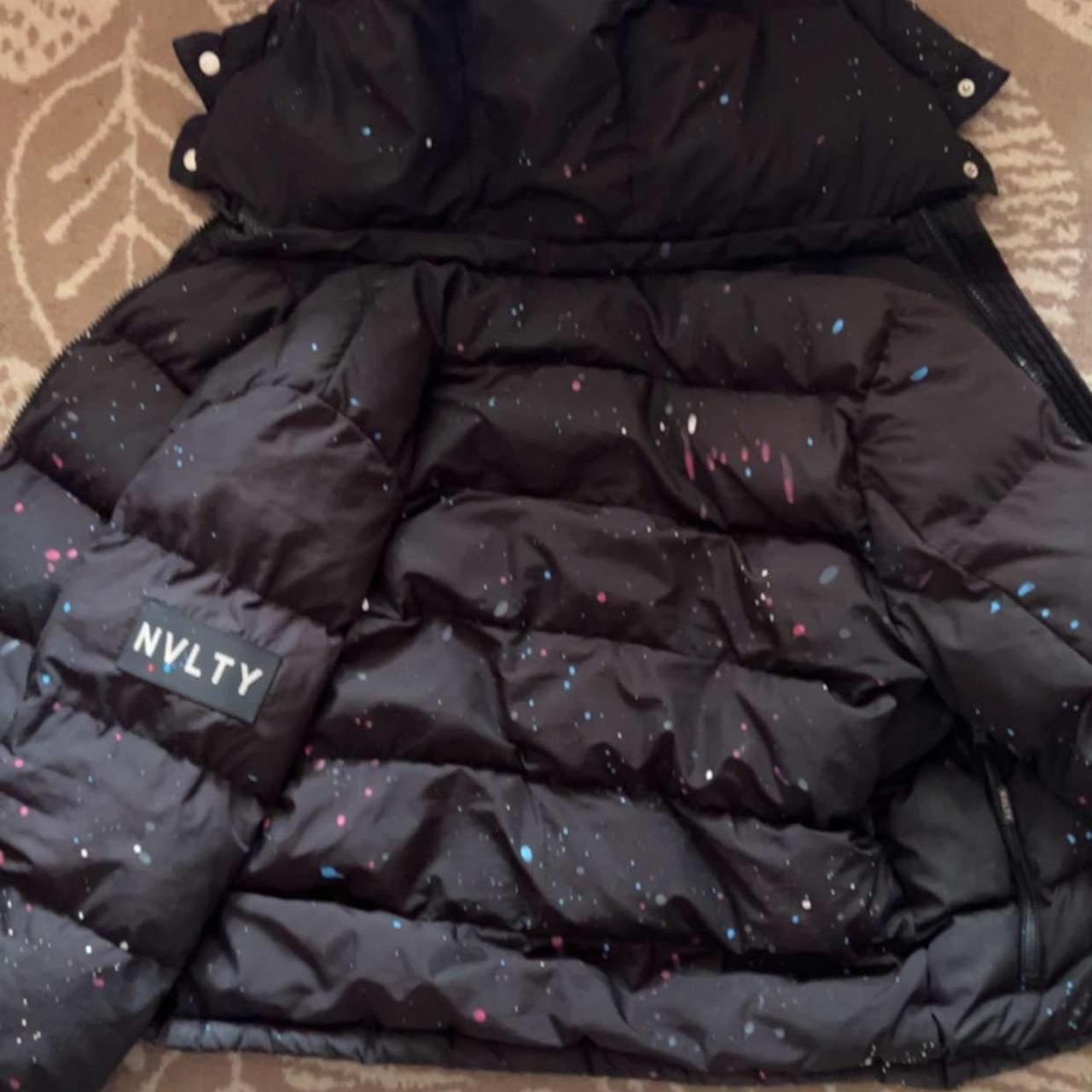 NVLTY SPLATTER PAINT COAT (BLACK) - Depop