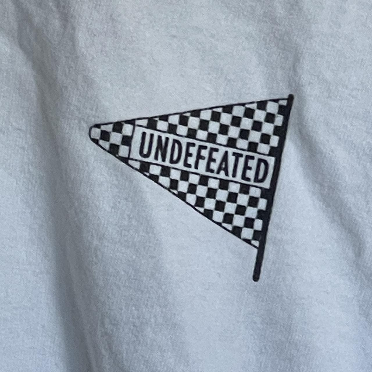 Undefeated white race car graphic t-shirt 🏎️ 🏁 Size... - Depop