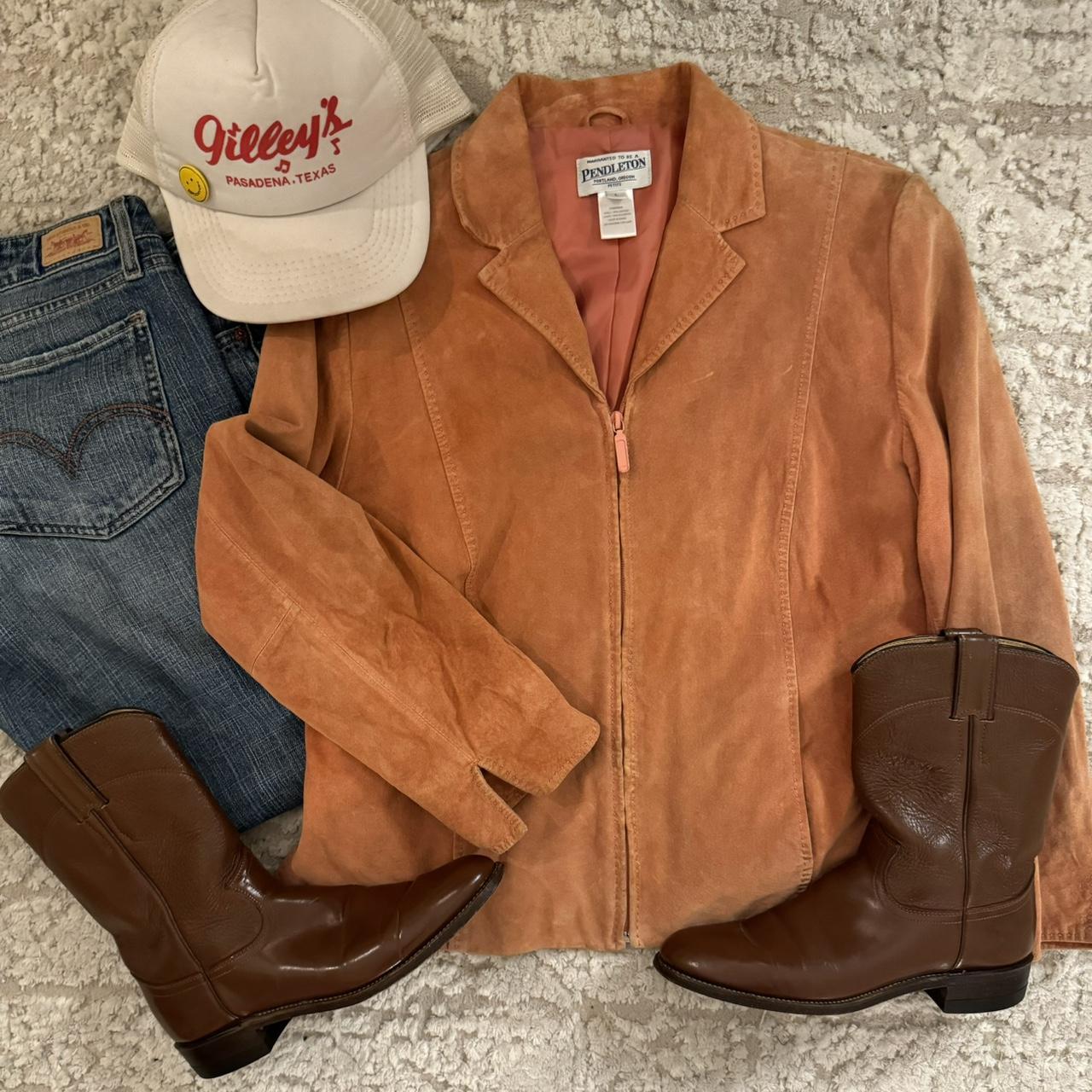 Pendleton Suede Salmon Jacket 🍣 - Depop