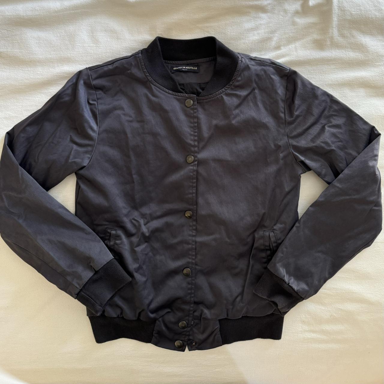 Brandy Melville Navy Bomber Jacket One Size Brandy... | Depop
