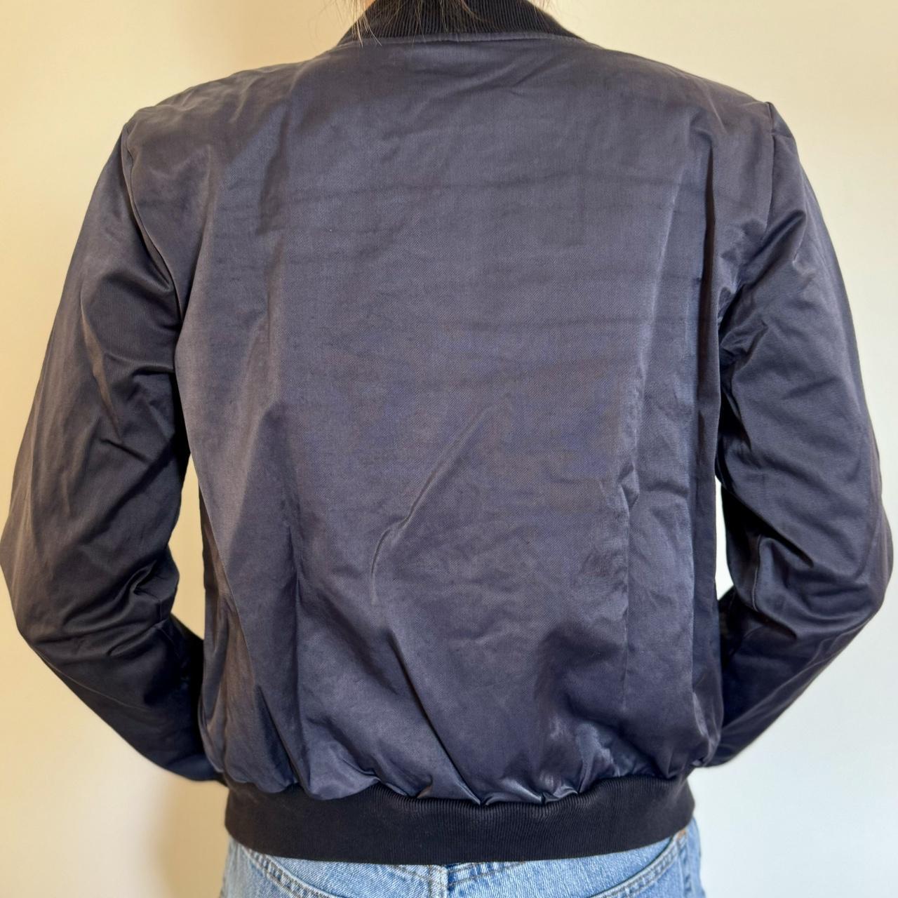 Brandy Melville Navy Bomber Jacket One Size Brandy... - Depop