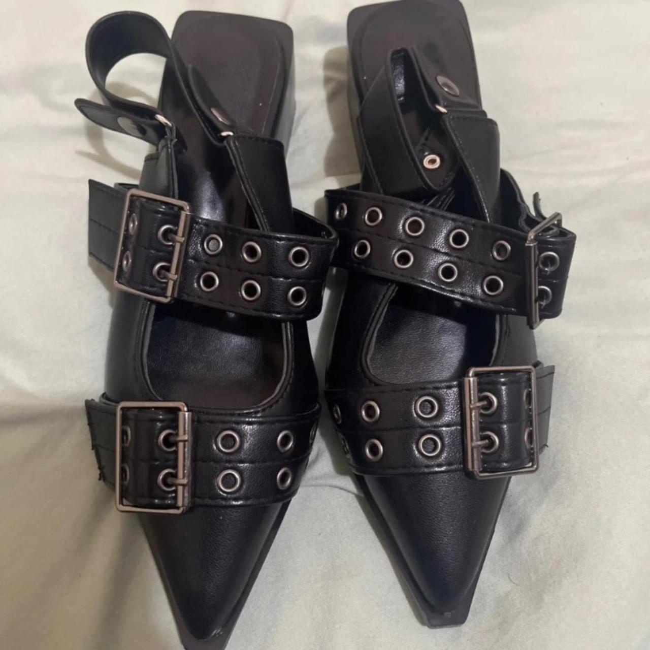 Sling back heel shoes Available sizes: 36=US size... - Depop