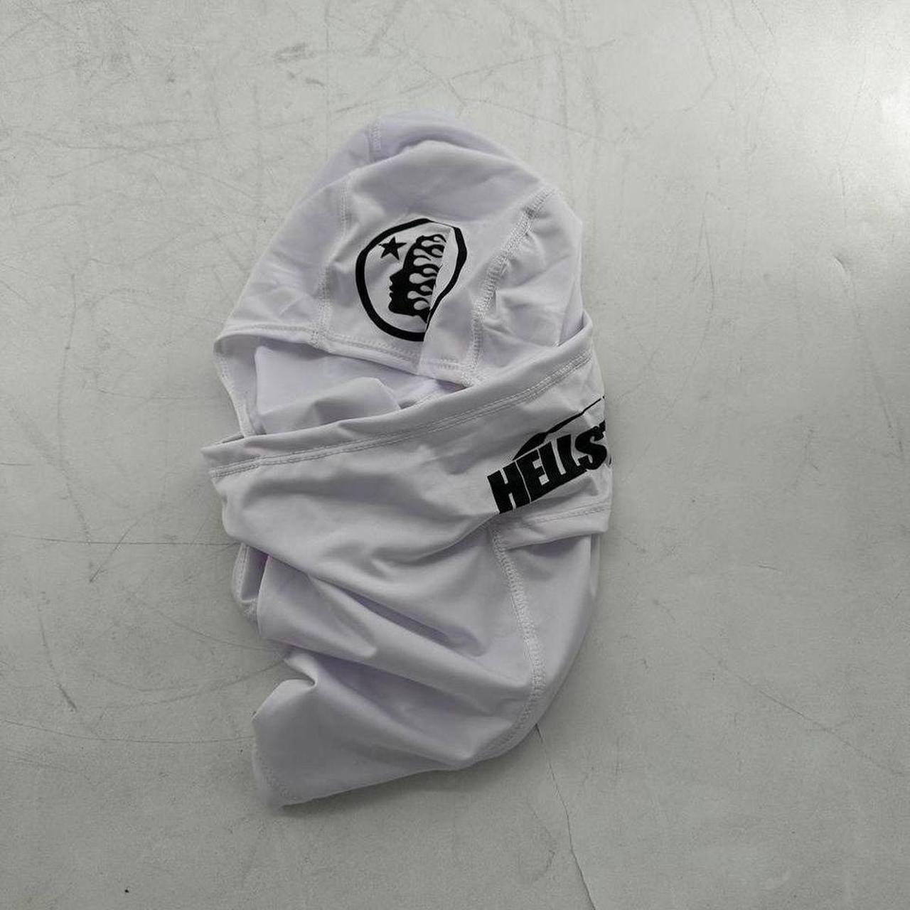 White and black hellstar ski mask #skiaccessories... - Depop